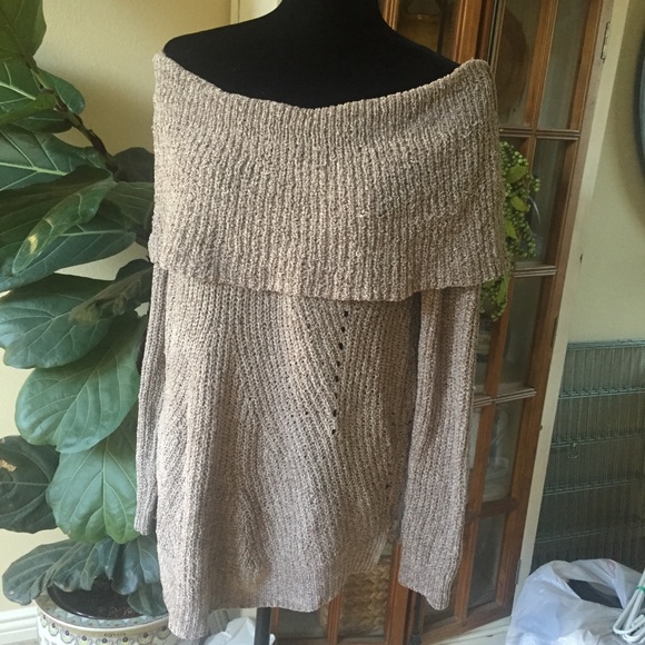Moth | Sweaters | Anthro Moth Off The Shoulder Chenille Sweater S ...